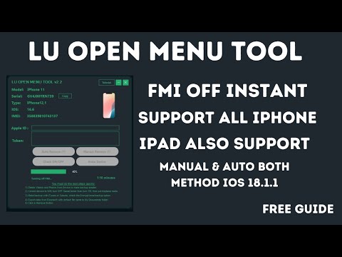 How to Turn Off Find My iPhone (FMI) on Any iPhone | LU Open Menu Tool V2.2 AUTO & Manual