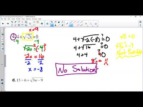 Solving Square Root Equations 10 3