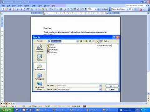 ECDL: Text Editing - saving and opening files