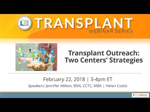 Transplant Outreach: Two Centers' Strategies
