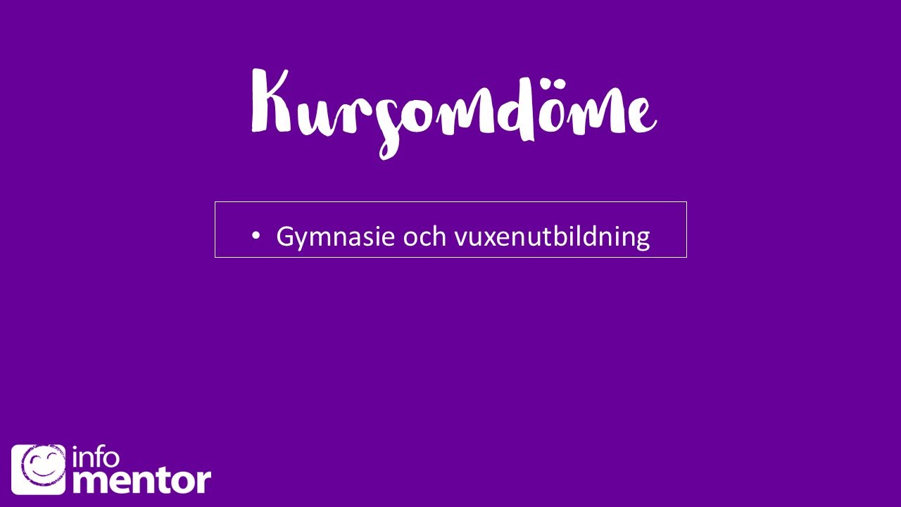 Kurs- & ämnesomdöme samt betygskriterier i GY+VUX
