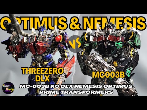 KO MC003B Nemesis Prime Muscle Club Vs Threezero DLX Optimus Prime Transformers ROTF