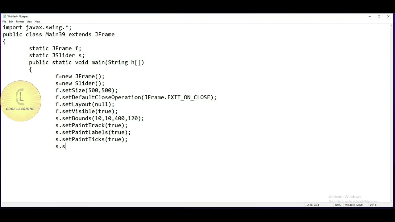 Java | Swing class 'JSlider #2' | CodeLearning