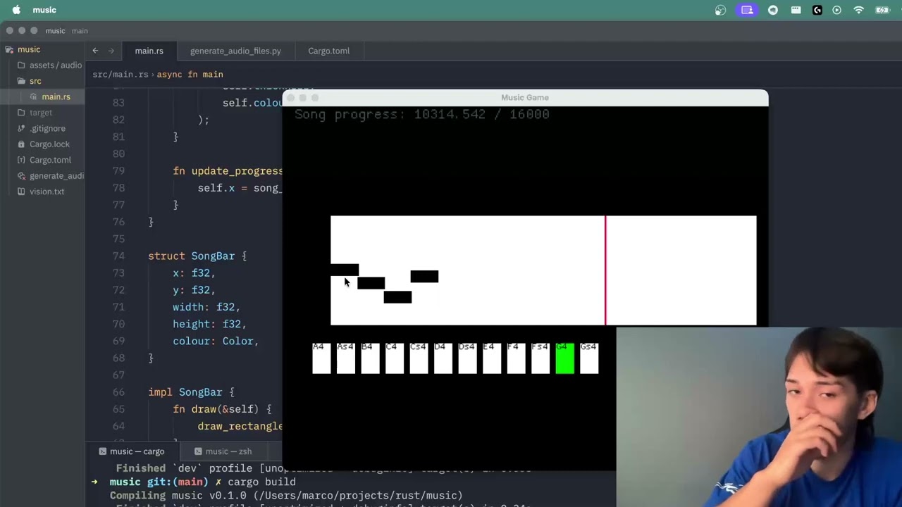 Making a music rogue-lite in Rust day 1