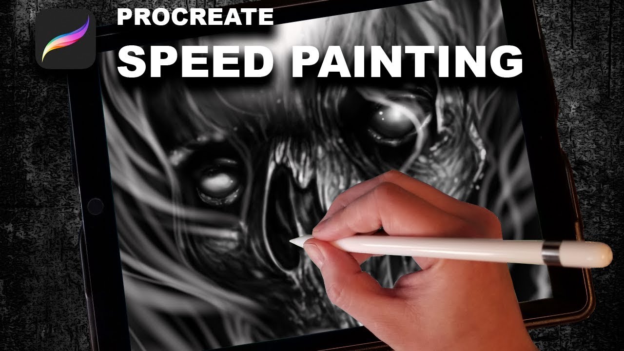 Procreate - Smoke Skull - Speed Painting