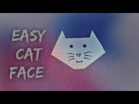 How to make a origami cat🐱face easy | How to make paper cat | Cat face