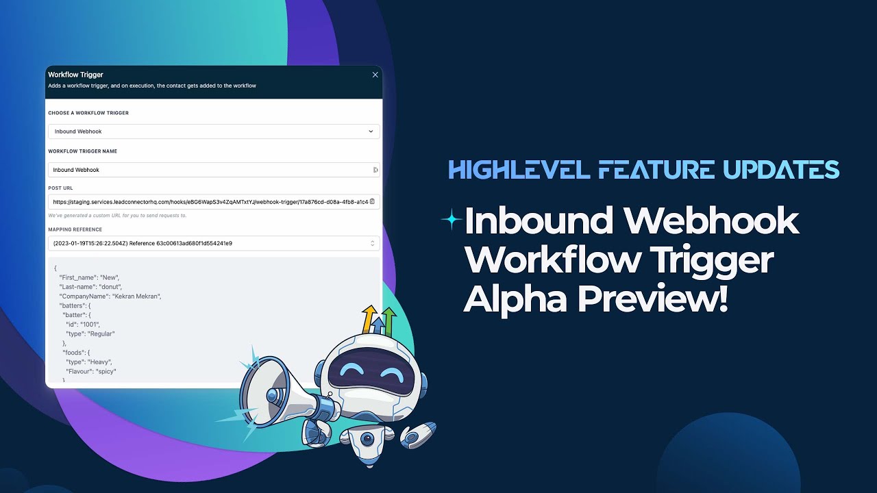 Inbound Webhook Workflow Trigger Alpha Preview!
