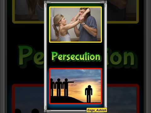 P- Persecution meaning in hindi with tricks. #vocabulary