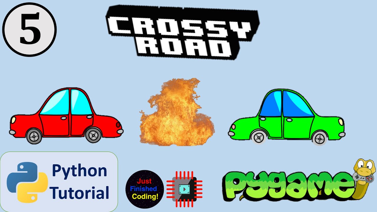 Crossy Road - Part 5 | Python Pygame Tutorial! | Just Finished Coding!