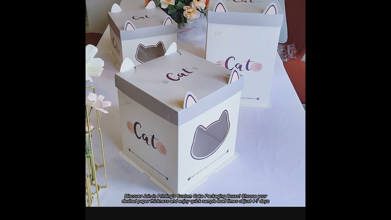 Custom Order Accepted Cake Packaging Boxes with Customer-Selected Paper Thickness