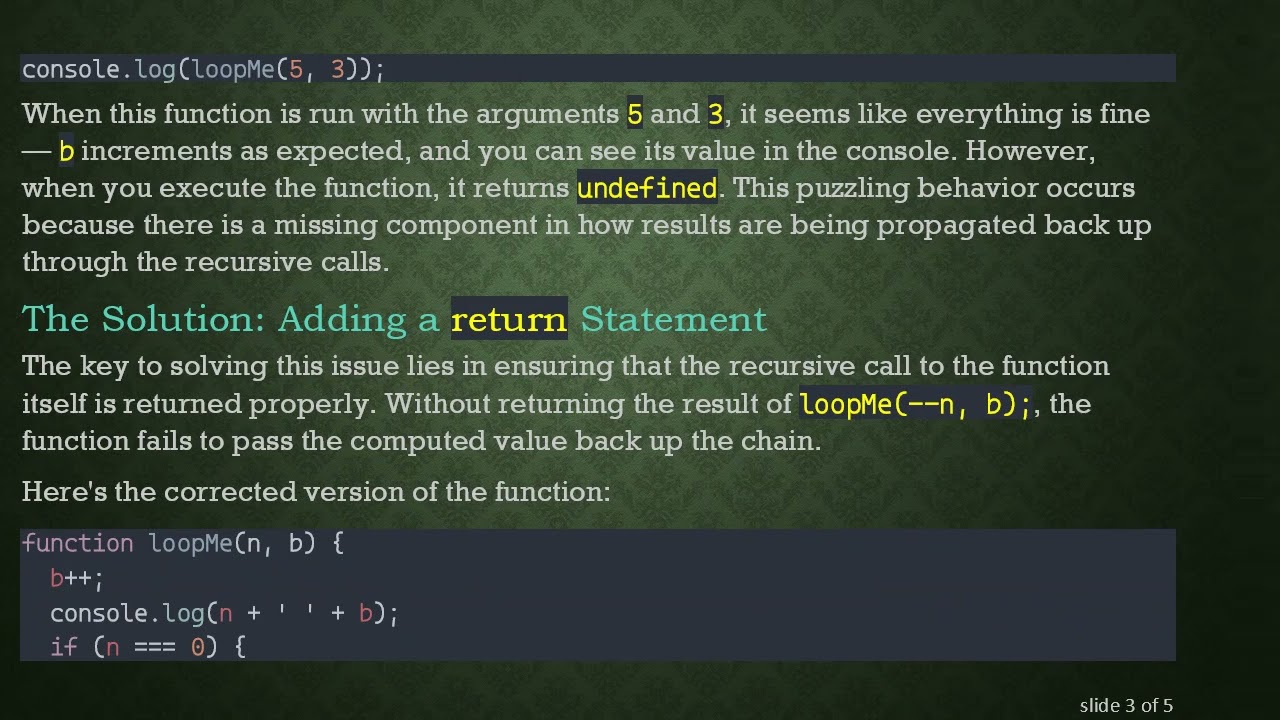 Understanding Why Your JavaScript Function Returns undefined: A Simple Fix