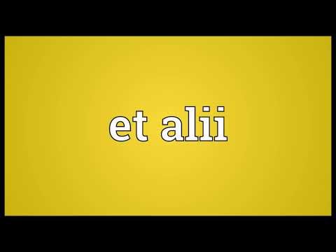 Et alii Meaning | Wordogram