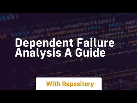 dependent failure analysis a guide