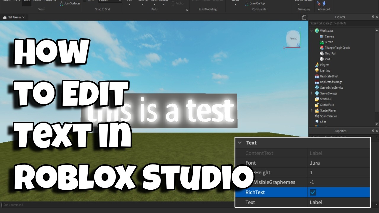 How to Edit Text in Roblox Studio