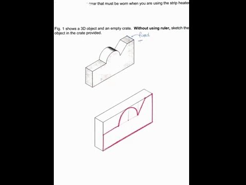 (Steps) Isometric Projection D&T Revision Question 3- Extrusion Method