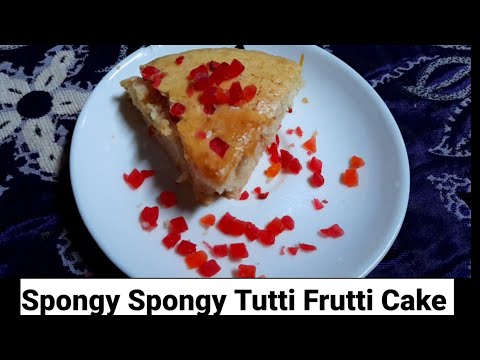 Spongy Tutti Frutti Cake 🎂😋 . Without egg,butter,oven