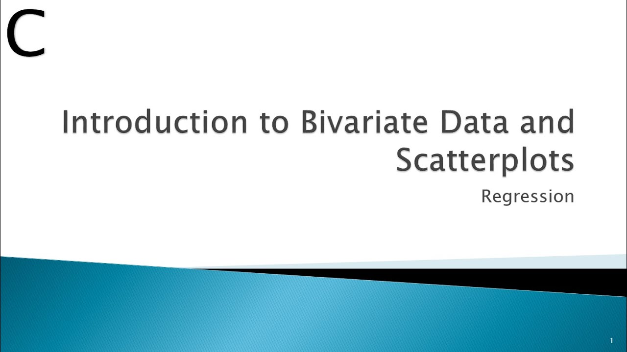 Introduction to Bivariate Data and Scatterplots: Concept