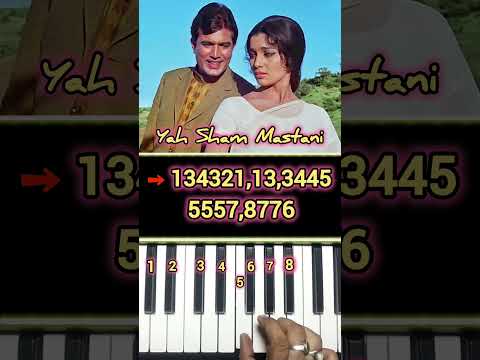yeh Shaam Mastani | easy piano notes | #shortsfeed #shorts | tutorial
