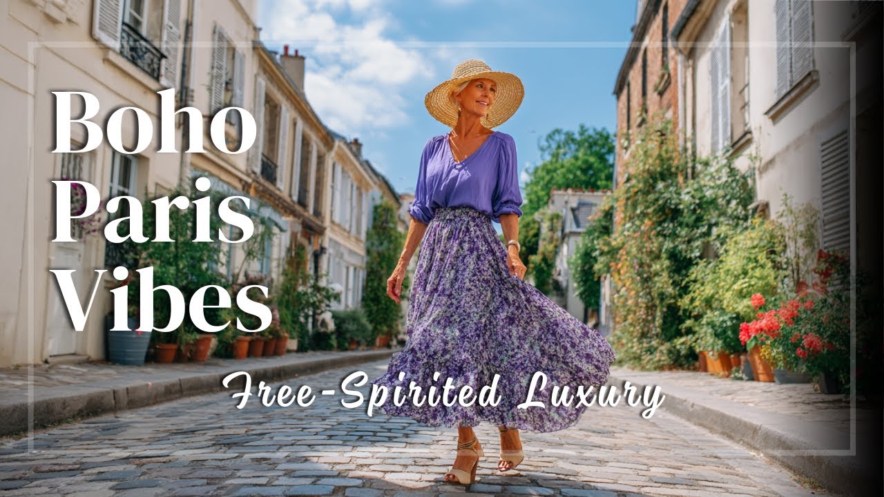 Parisian boho fusion 🌸 senior holiday style with free spirited luxurious elegance
