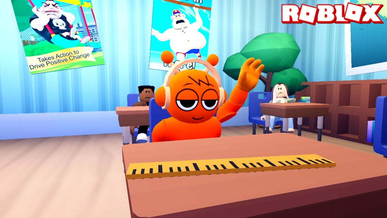 Sprunki Oren Played Don't Poop Yourself at School Obby in ROBLOX | Incredibox Sprunki