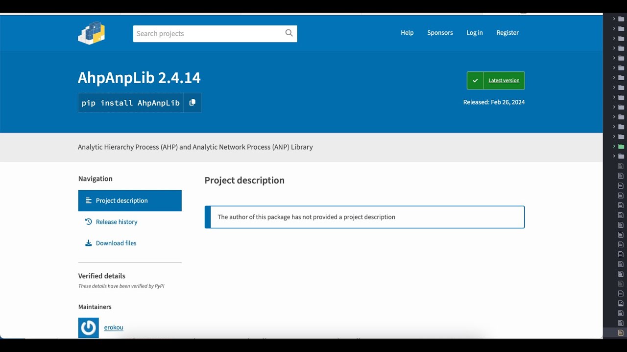Python AhpAnpLib Tutorials 2: Installing Python AhpAnpLib library