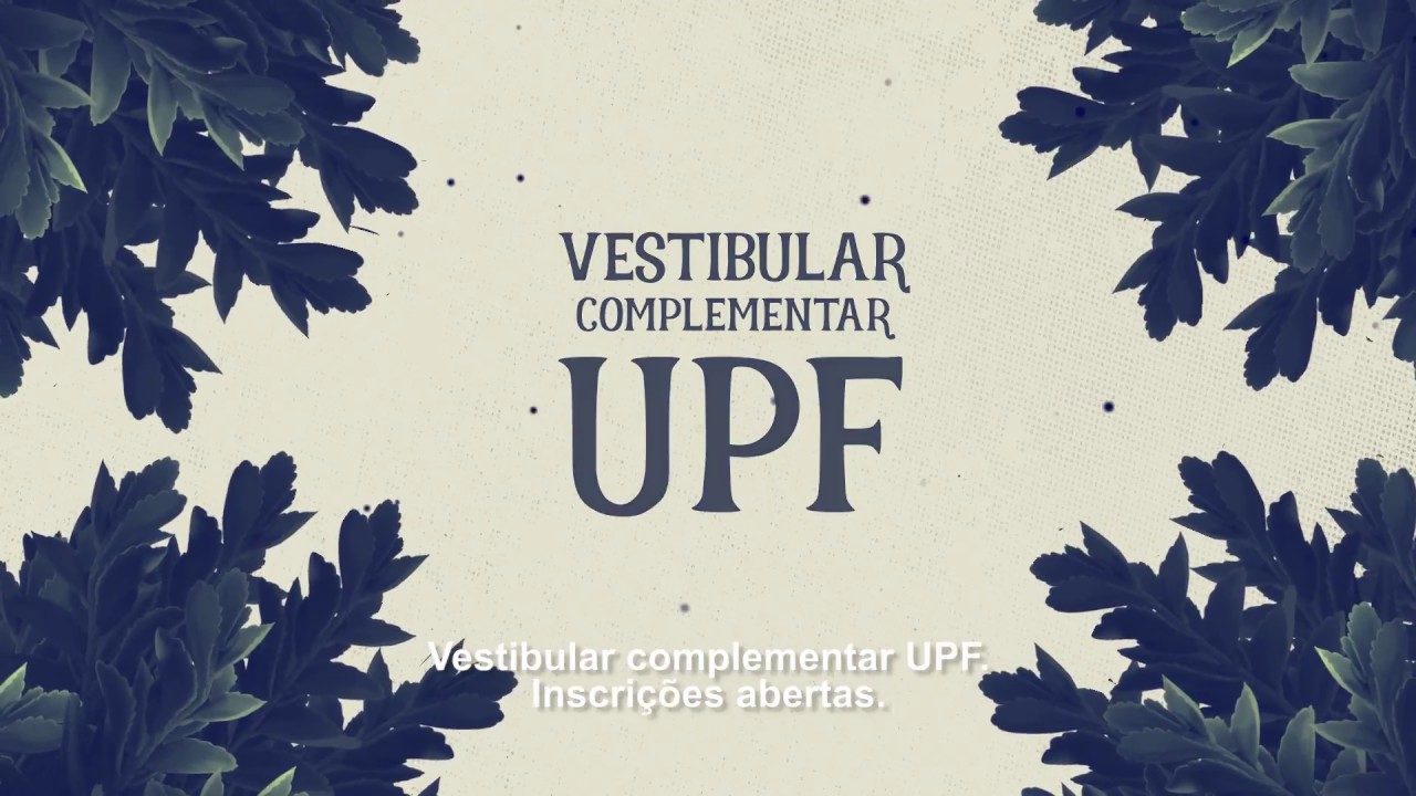 PAE UPF - Vestibular Complementar