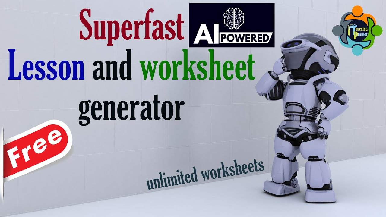 Superfast Lesson and worksheet generator - A.I Powered and Free