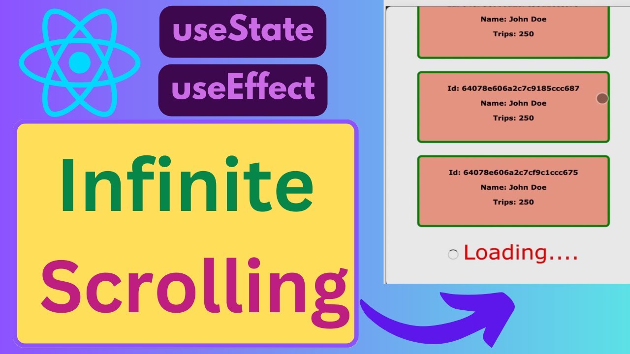 How to implement infinite scrolling in React | using useEffect and useState | EASIEST way
