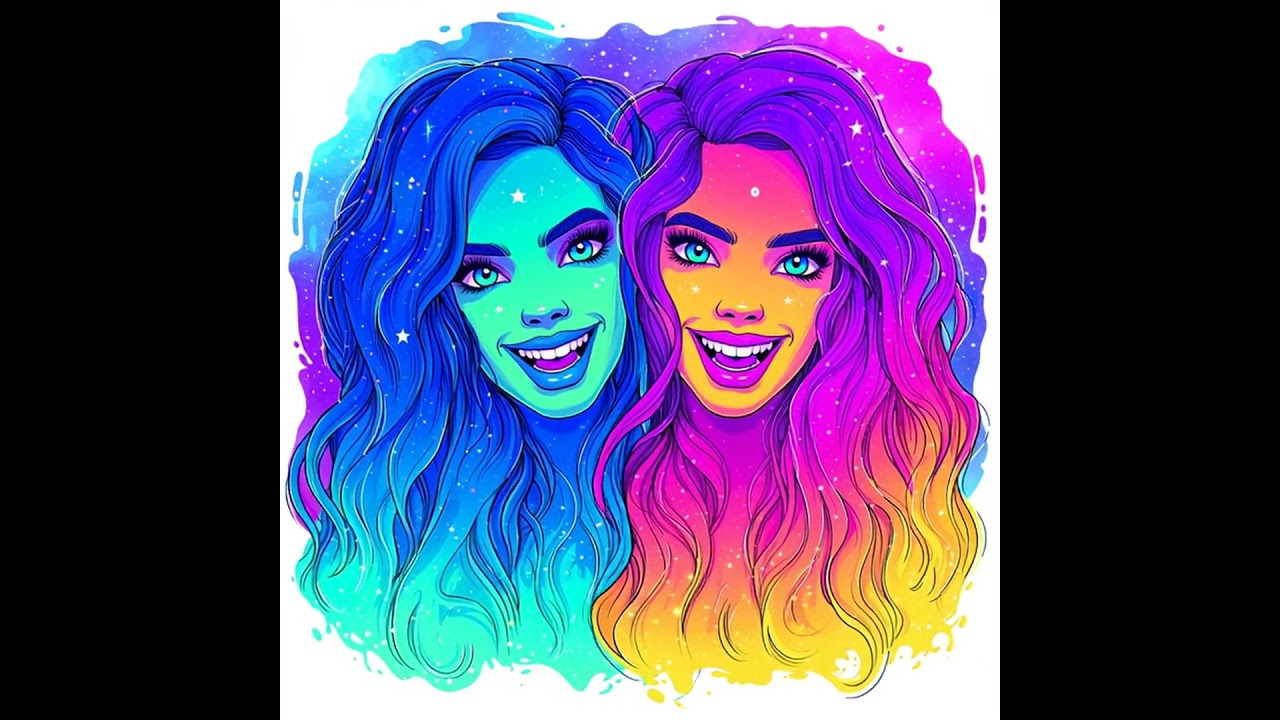 Gemini Zodiac Animation ♊ | Bright Vector Astrology Art | Stickers & Merch #gemini  #twins