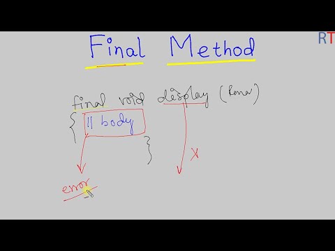 Java-91 Final Method in Java || Final Keyword in Java