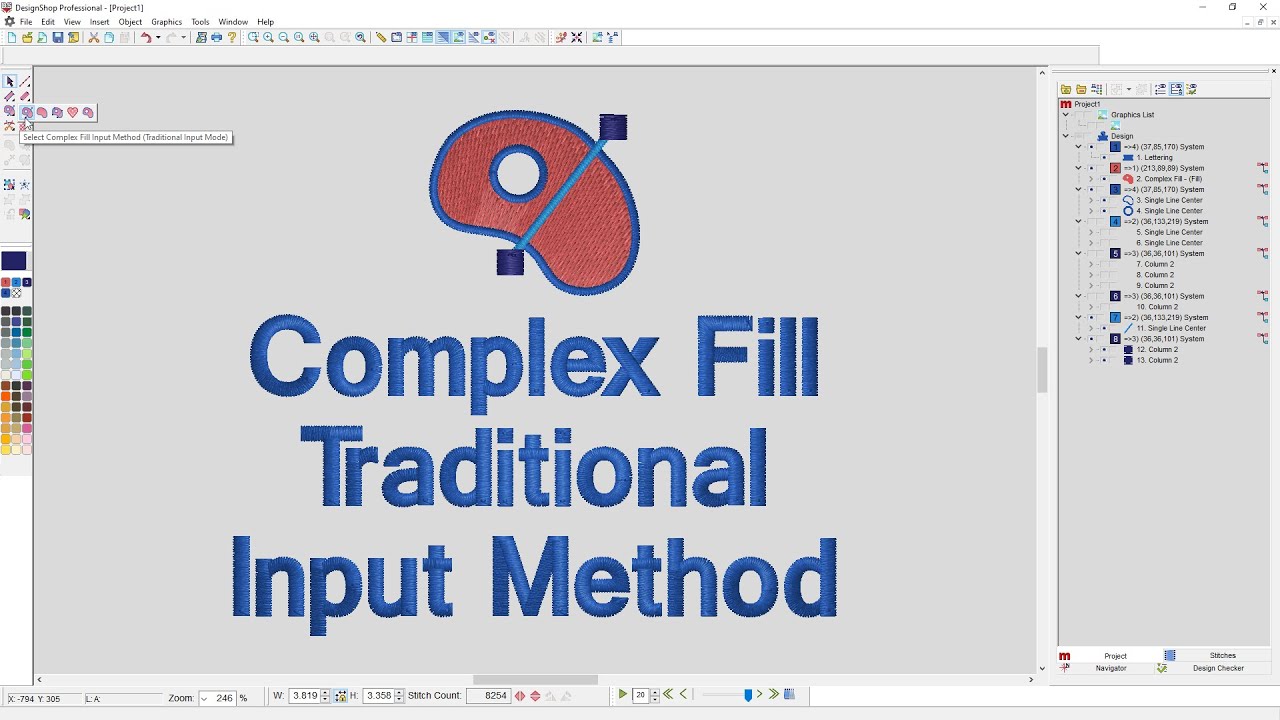 Complex Fill - Traditional Input Method