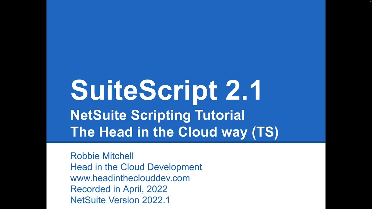NetSuite SuiteScript 2.1 Demo - WebStorm - Mac - 2022