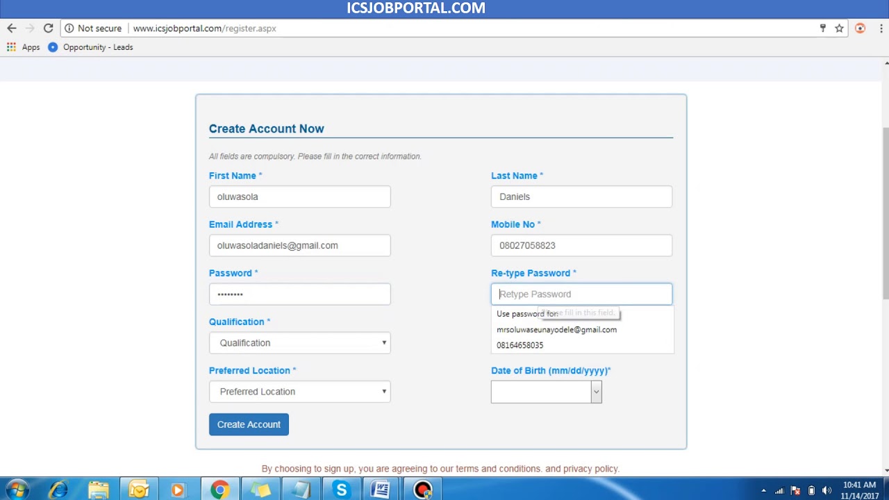 How To Register on ICS Job Portal (Part 1)