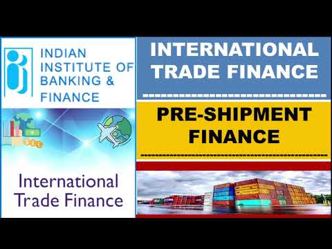 Chapter 9 - Pre Shipment Finance