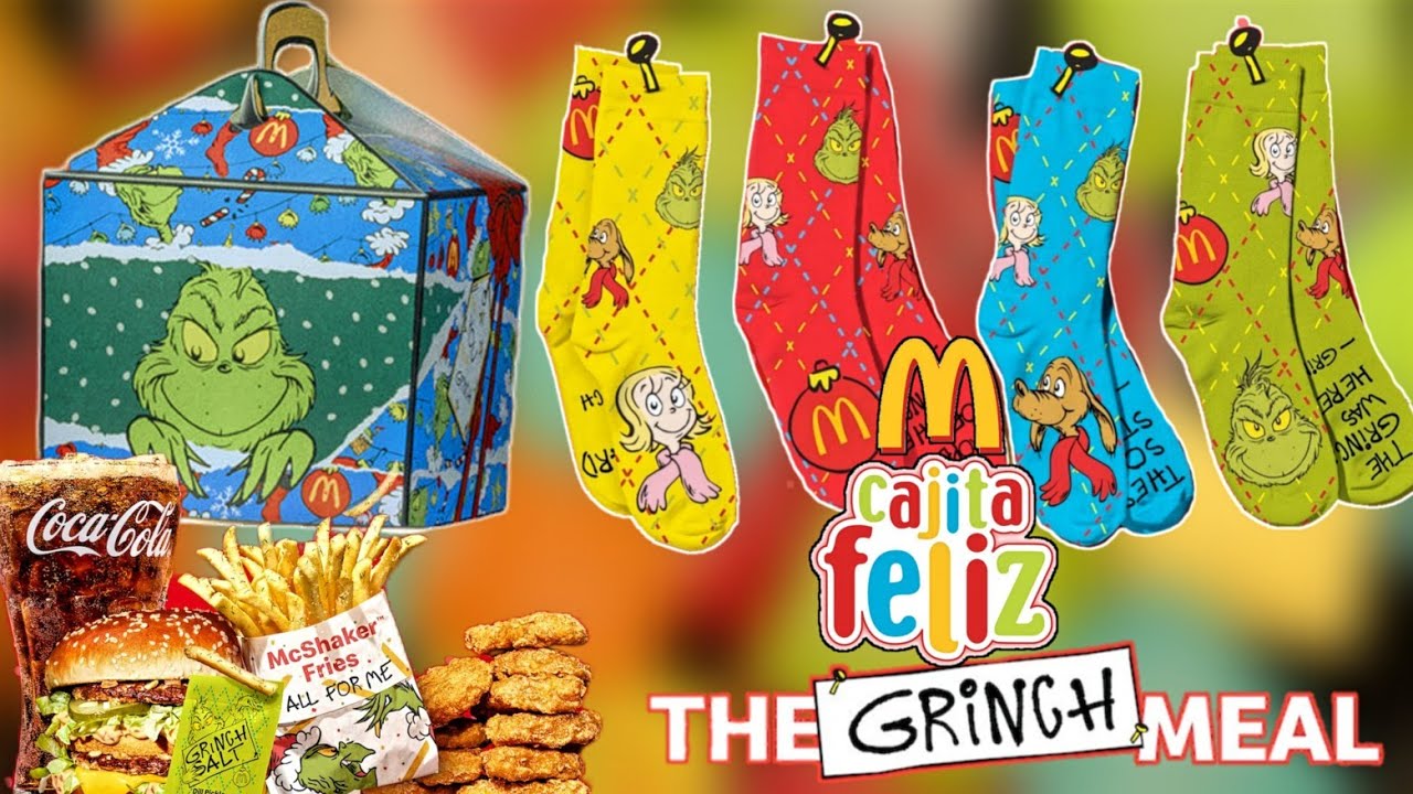 McDonald's Happy Meal 🍔 THE GRINCH Christmas 2025 🎄 With a Collection of Socks 🧦