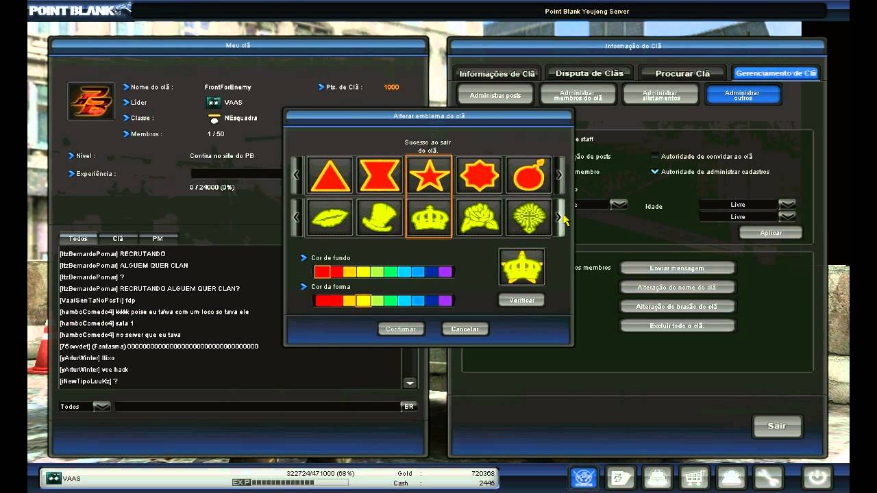Alterando emblema de clã point blank 2015