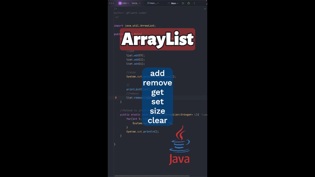Implementing Java ArrayList Methods- add, remove, size, get, set, clear