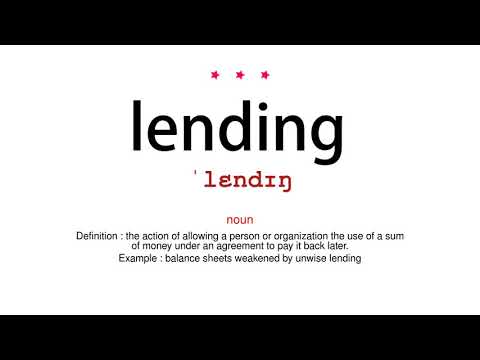 How to pronounce lending - Vocab Today
