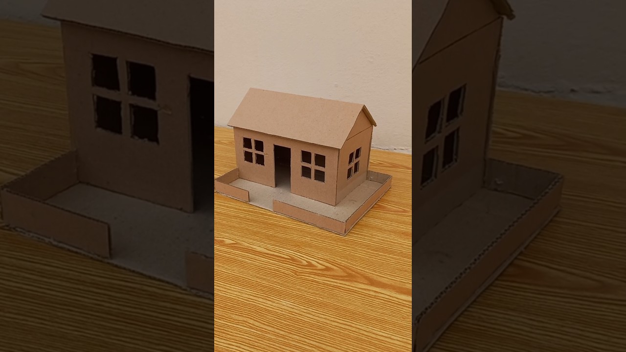 Small Cardboard House | DIY Miniature Cardboard House Making a House With Cardboard.