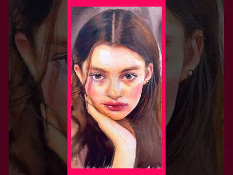 Mesmerizing Color Portrait of a Woman 🎨✨ Realistic Art in 60 Seconds #shorts