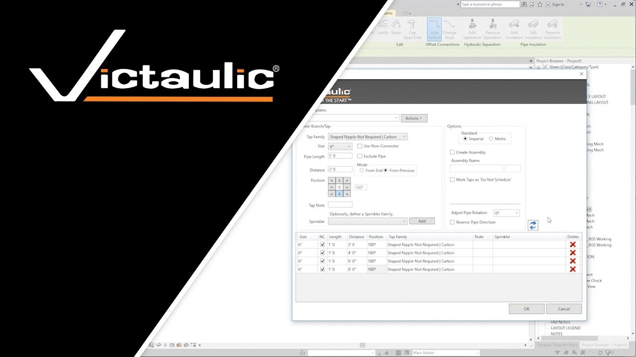 How To Use Tap Creator - Victaulic Tools For Revit®