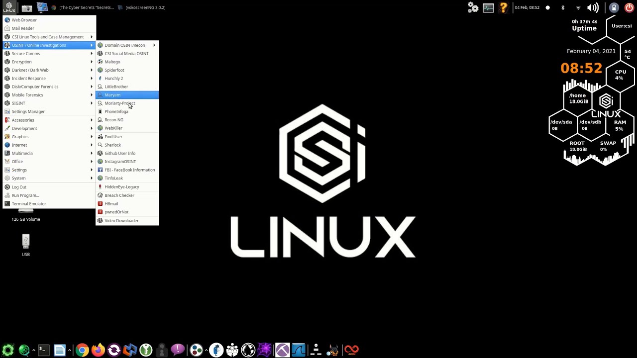 CSI Linux 2021.1 - OSINT GitHub User Scraper