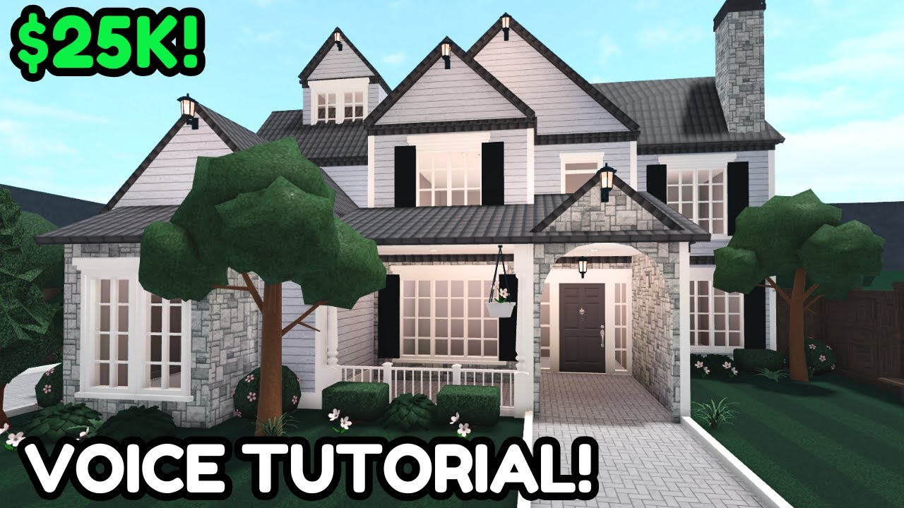 25k Summer Bloxburg Roleplay House Build: 2 Story Tutorial *Pt 1*