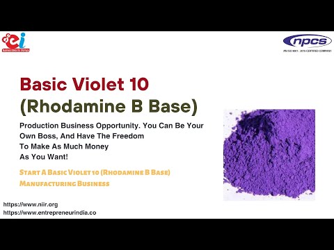 Start A Lucrative Business Plan Idea of Basic Violet 10 (Rhodamine B ...
