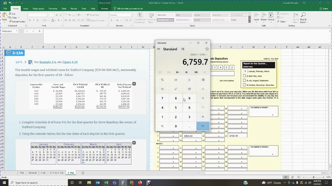 Payroll 2022- Problem 3-15A