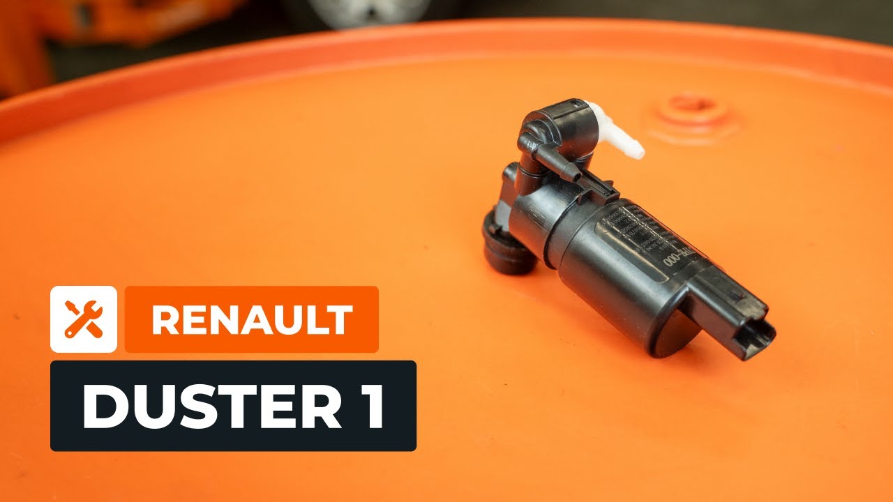 Cómo sustituir: bomba de limpiaparabrisas en RENAULT DUSTER 1 [TUTORIAL AUTODOC]