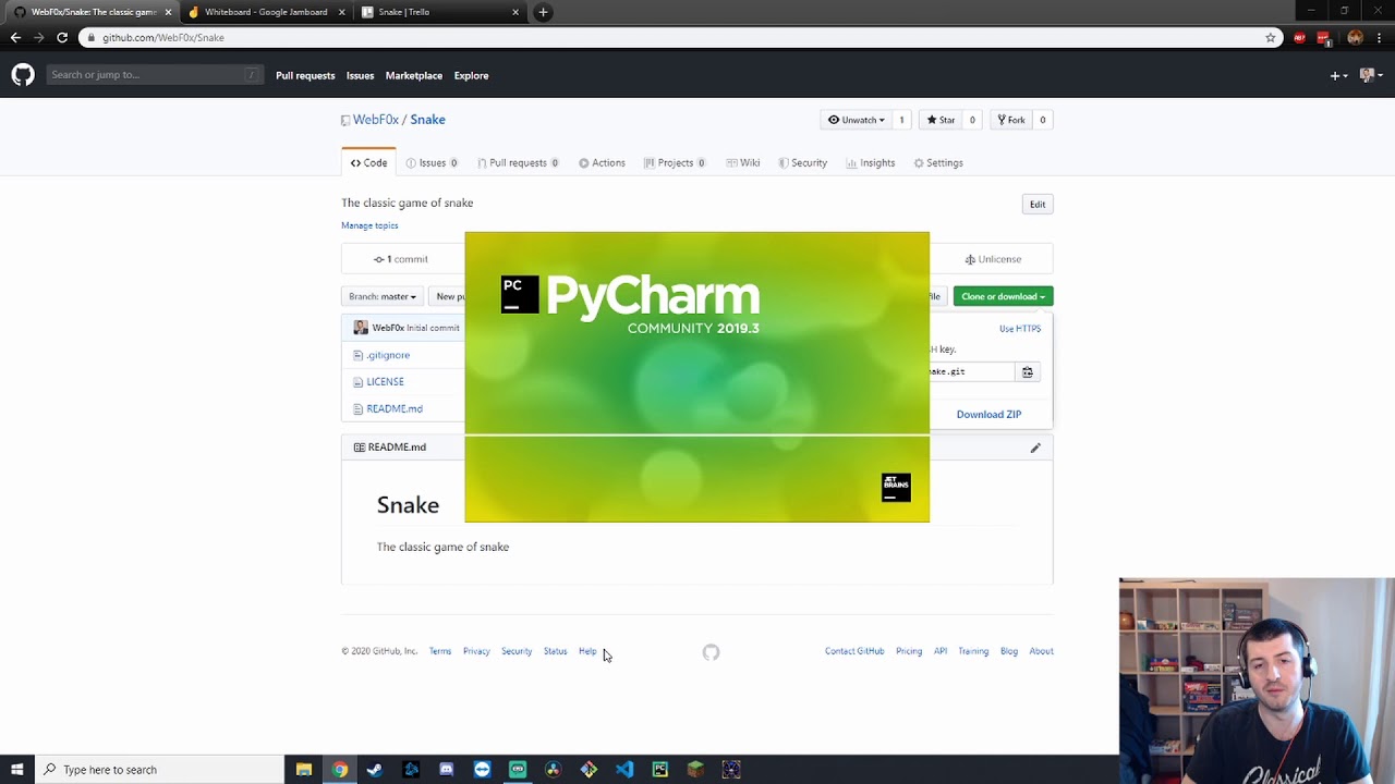 Code Jazz - Snake - Creating the project in PyCharm and Github
