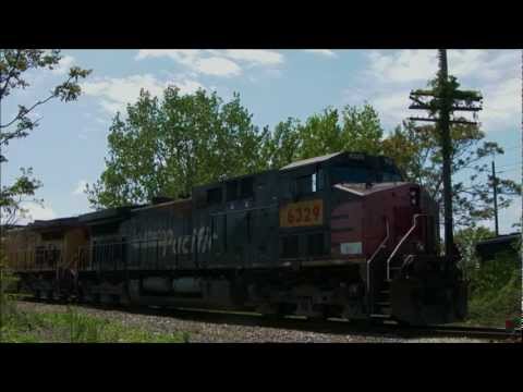 Rare! Southern Pacific & UP AC4400CW's on The Chemical Coast Line in Linden 5/6/12