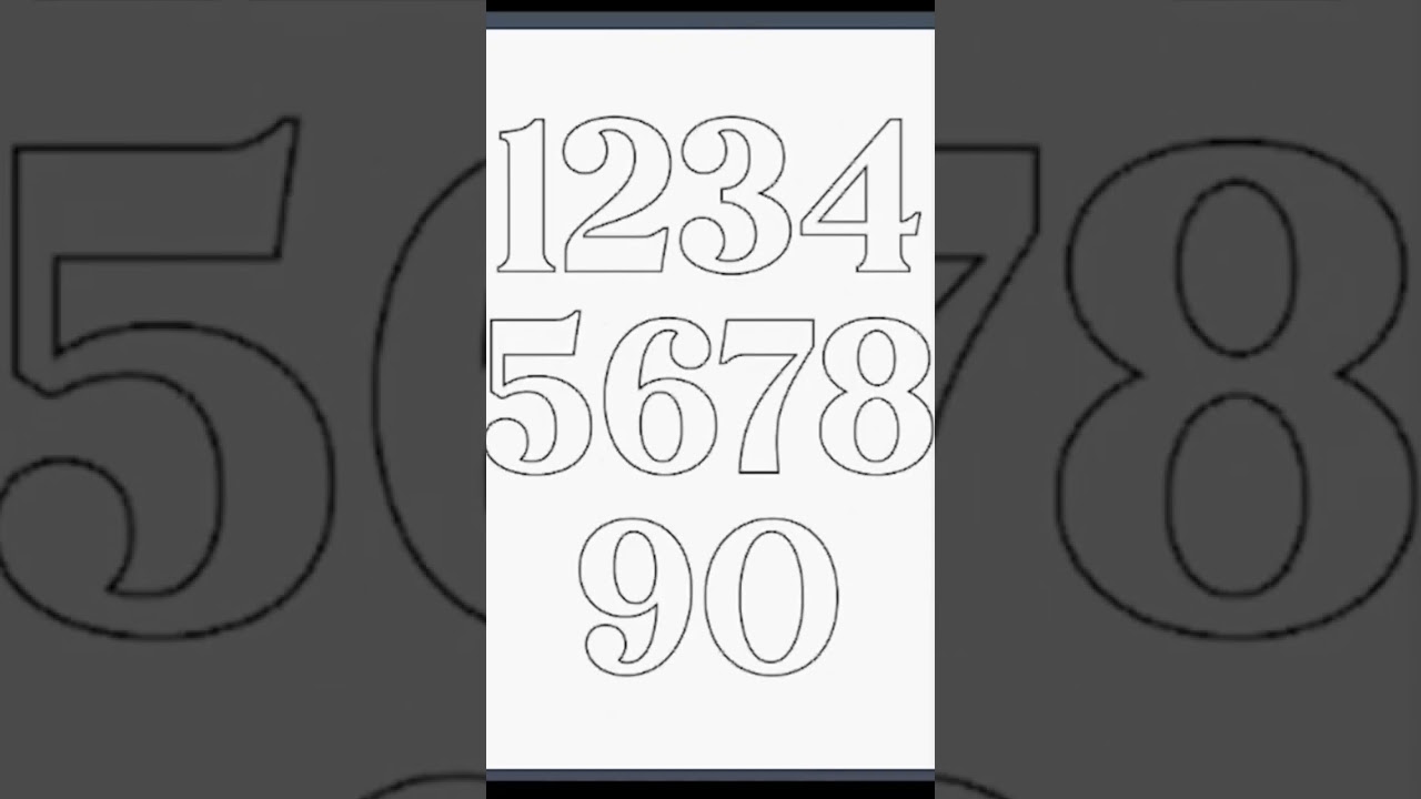 moldes de números pequeños