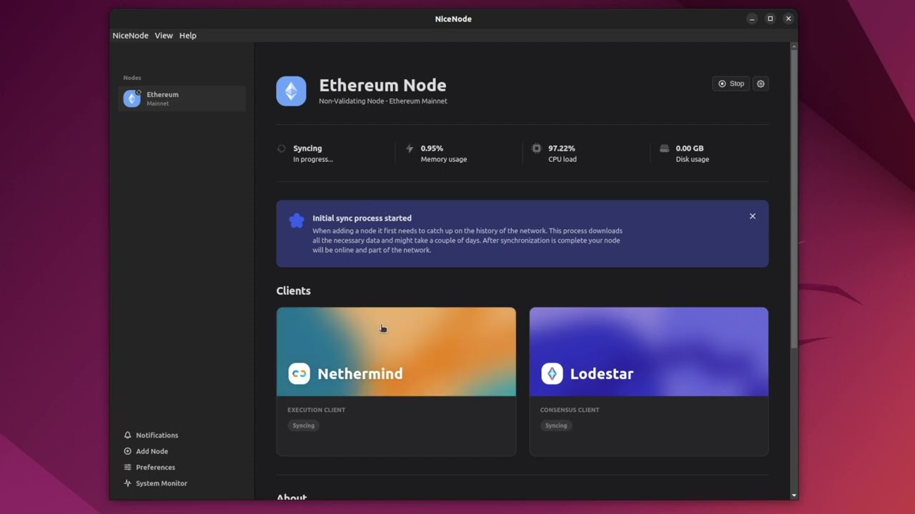 Running an Ethereum node with NiceNode